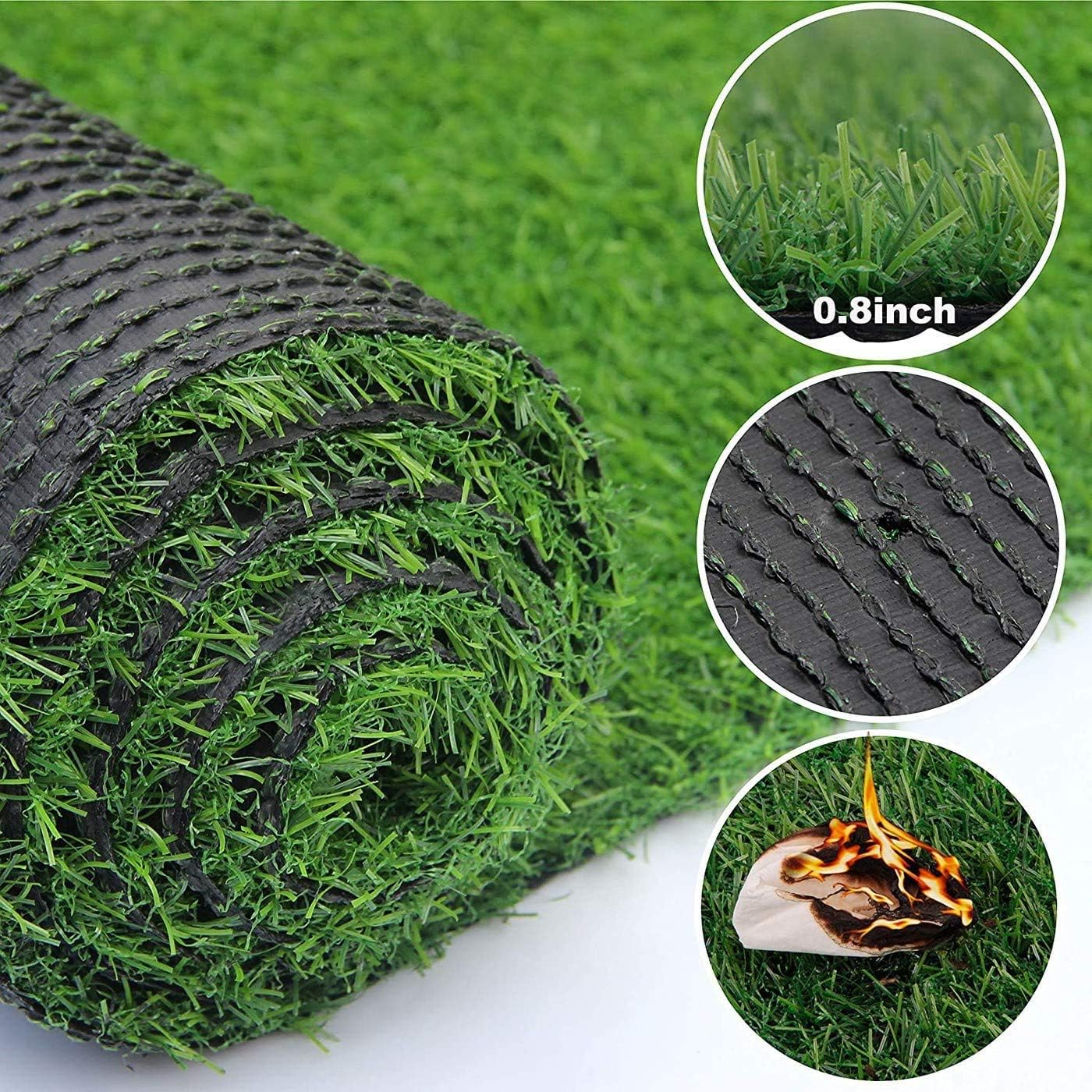 Vert Gazon Artificiel,Faux Gazon Moquette Pelouse Jardin Paysage TAPIS EXTÉRIEURS Tapis De Gazon ...