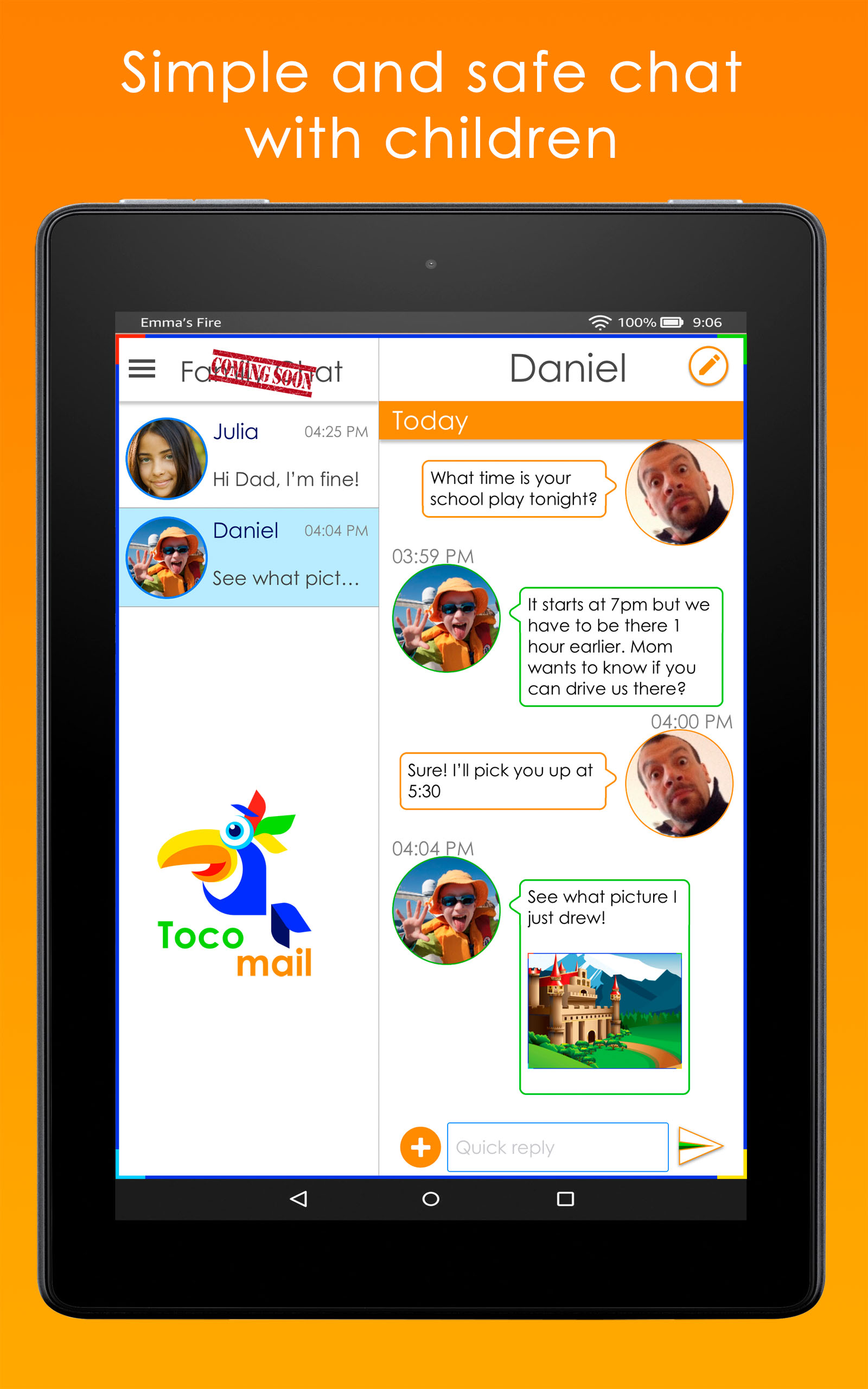 Tocomail - Safe Email for Kids:Amazon.co.uk:Appstore for Android