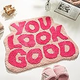 Amazon.com: ELDONE You Look Good Bath Mat - Pink Bathroom Rugs Non Slip ...