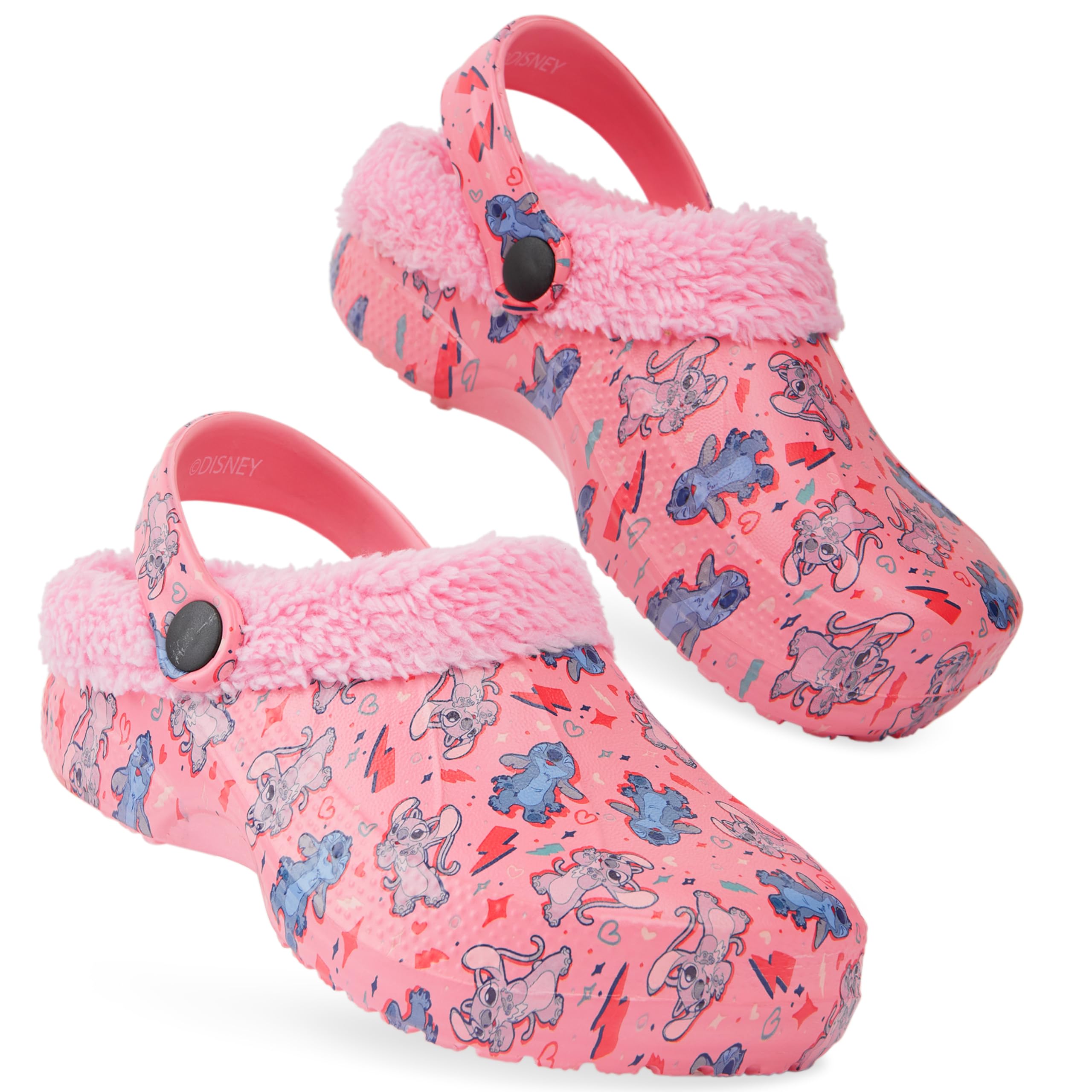 Disney Stitch Clogs for Girls with Fleece Lining, Slip On Shoes, Cozy ...
