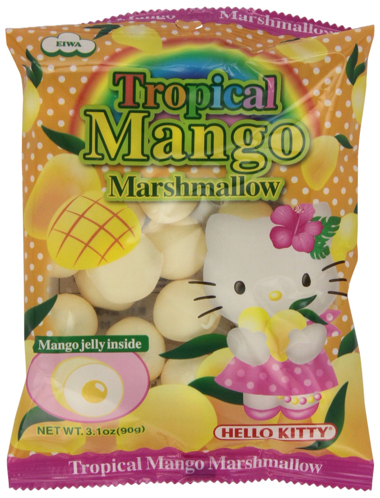Amazon.com : Eiwa Marshmallow Hello Kitty Strawberry, 3.1-Ounce Bags ...