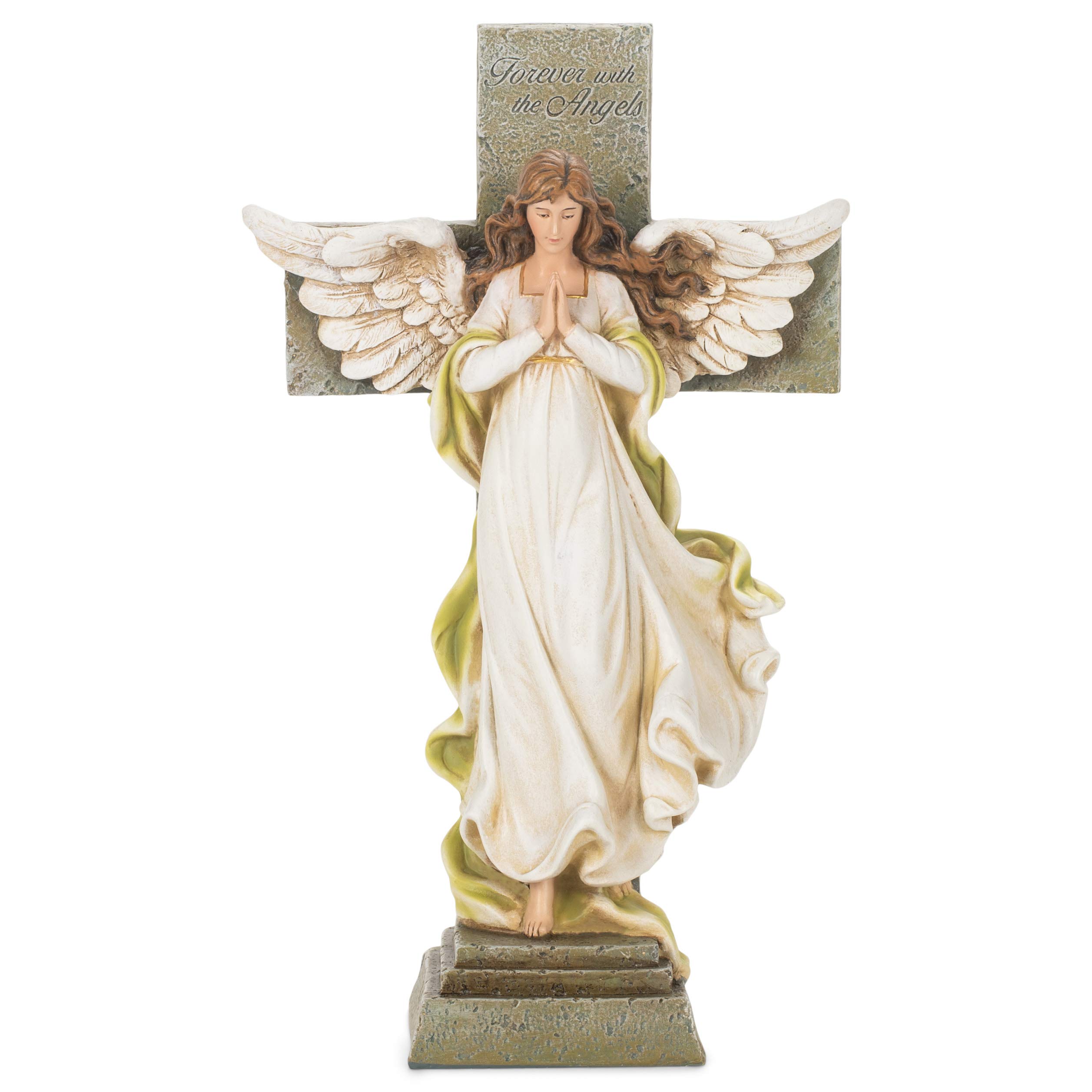 Mua Joseph's Studio by Roman Inc., MEMORIAL ANGEL WITH CROSS, Garden ...