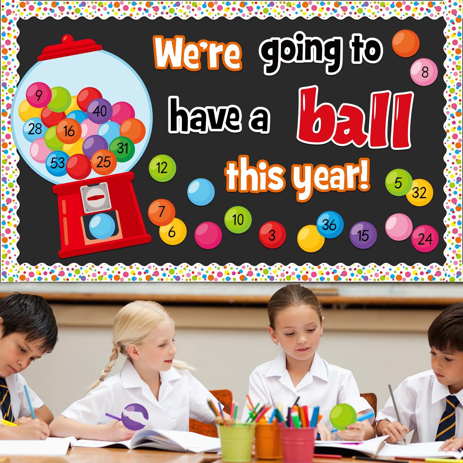 Mua Gumball Machine Bulletin Board Set Colorful Bubble Gumballs ...