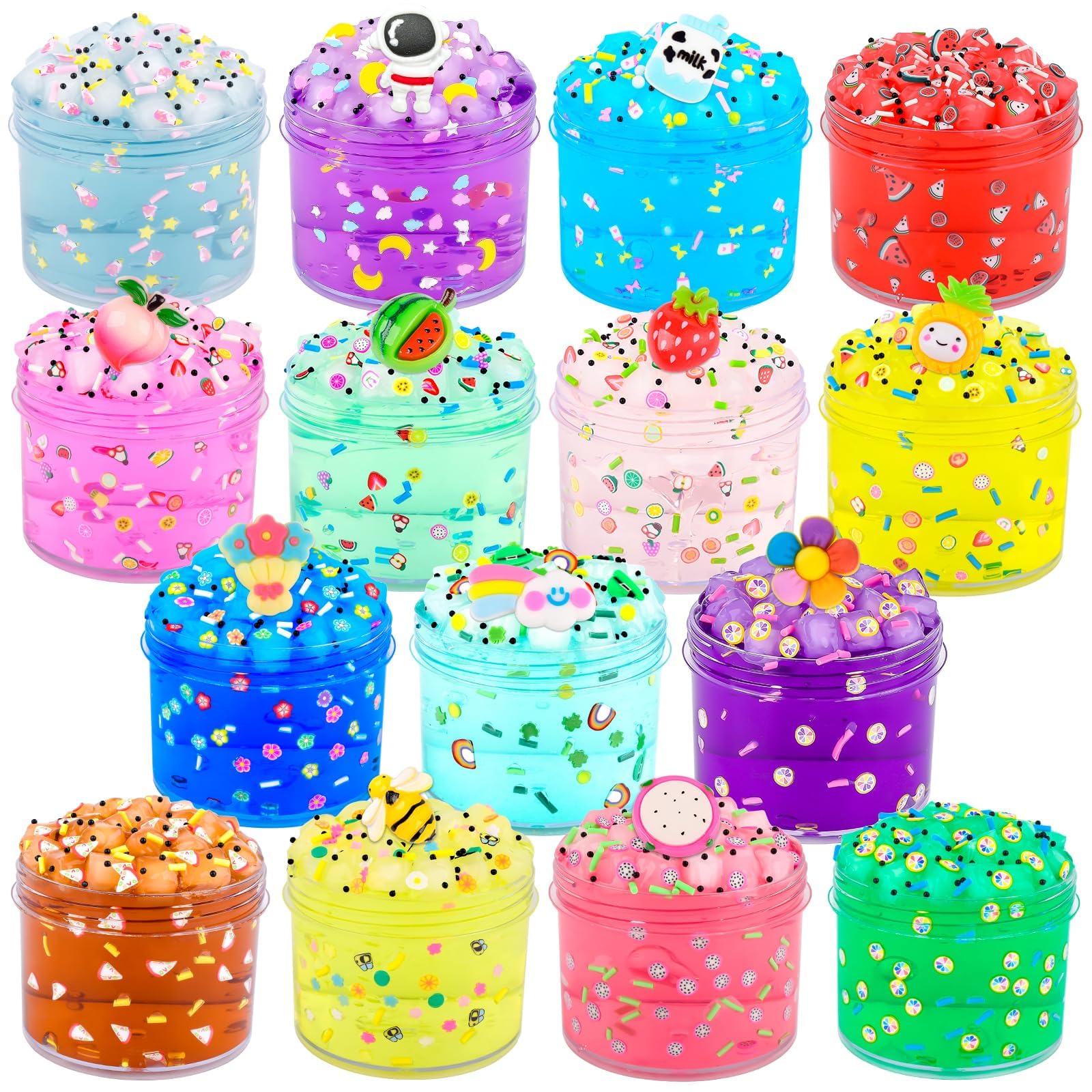 Generic 15 Pack Jelly Cube Slime Kit for Girls and Boys, Clear Slime ...