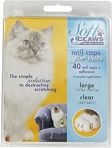 Amazon.com : Soft Claws Cat Nail Caps Take-Home Kit, Large, Clear : Pet ...