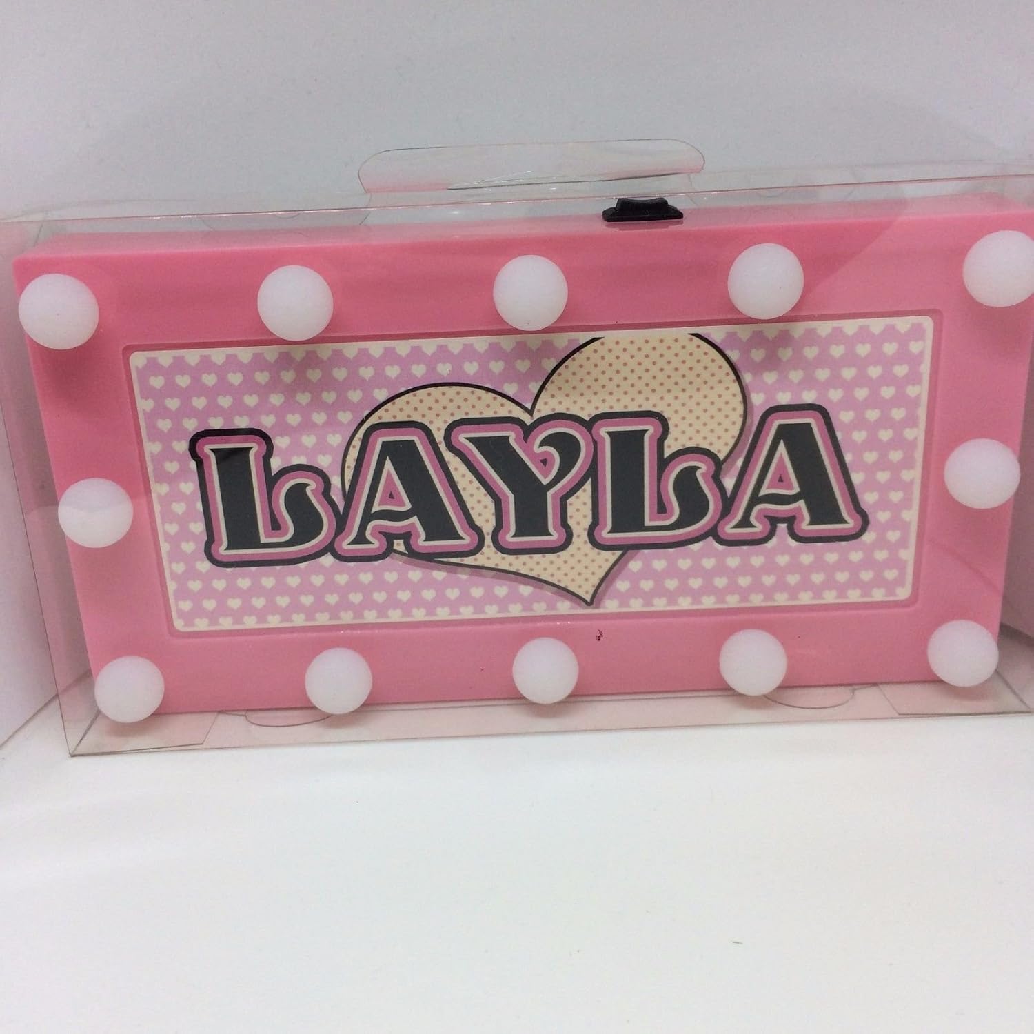 LAYLA Childrens LED Personalised Name In Lights room Sign – BigaMart