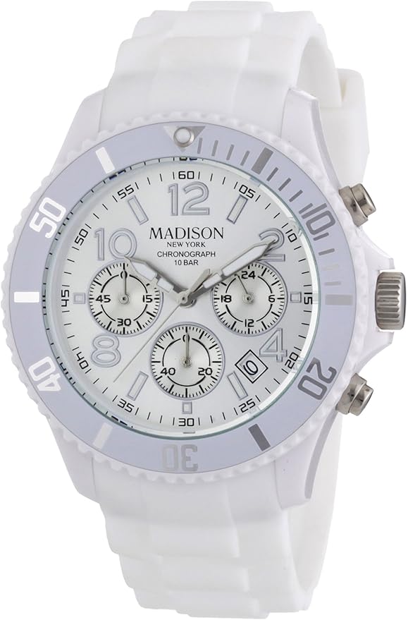 Madison New York Unisex-Armbanduhr Candy Chrono Chronograph Silikon ...