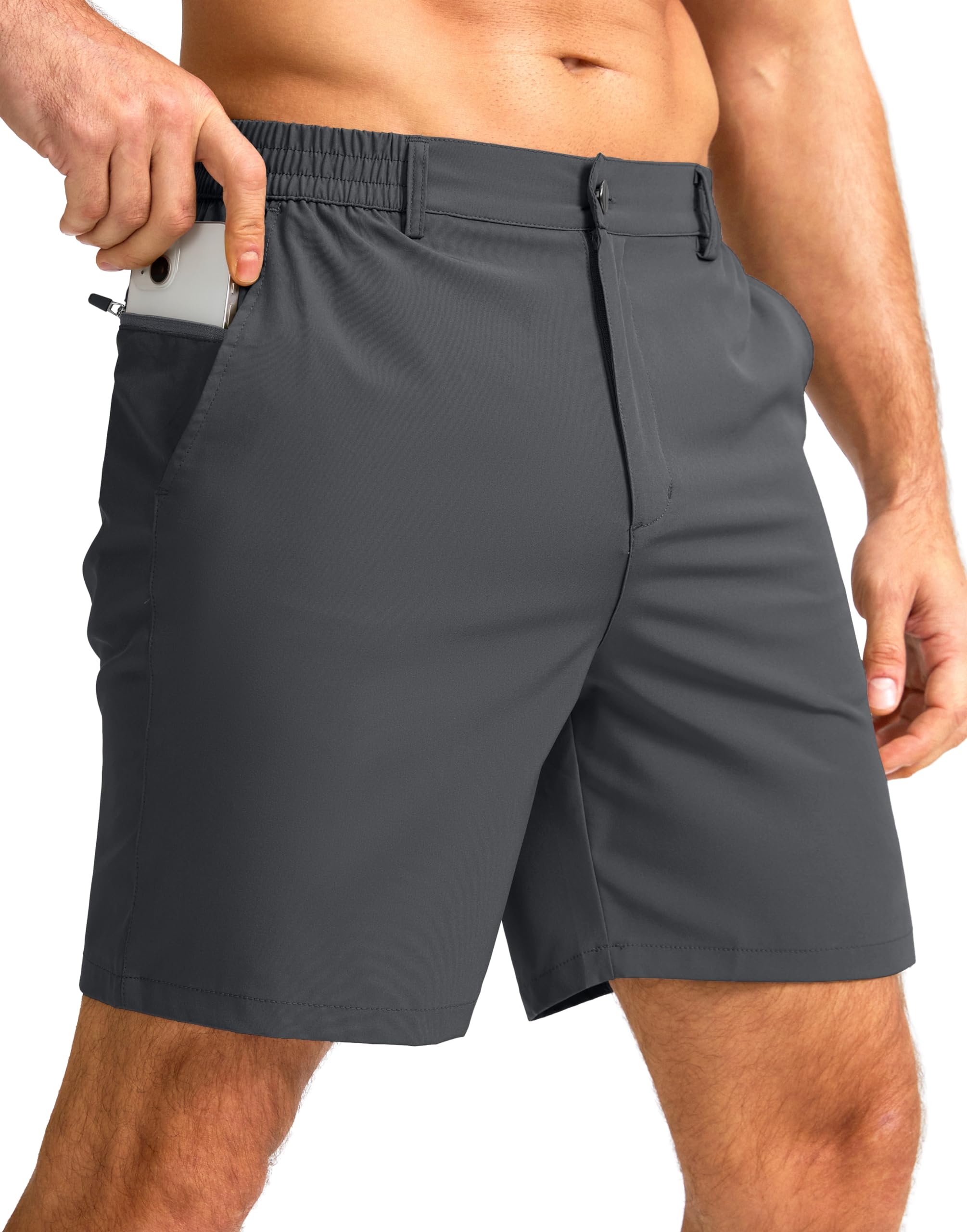 G Gradual Men's Casual Shorts 7" Lightweight Golf Shorts for Men ...