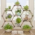 Amazon.com : Allinside Hexagonal Plant Stand Indoor, Wood Outdoor Plant ...