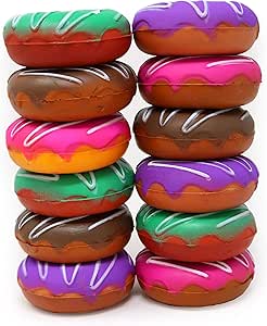 Amazon.com: 4E's Novelty Donut Stress Balls, Bulk Pack of 12 Squeeze ...