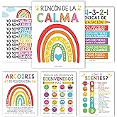 Amazon.com: Hadley Designs Spanish Classroom Decorations - 6 Spanish ...