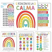 Amazon.com : Hadley Designs 6 Colorful Spanish Classroom Decorations ...