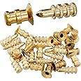 PAGOW 15 Packs Table Bolt Sleeve Connectors, Zinc Alloy Table Leaf ...
