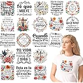 Amazon.com: Falueqg Dtf Transfers Ready to Press - 20Pcs Christian Floral Iron on Transfers ...
