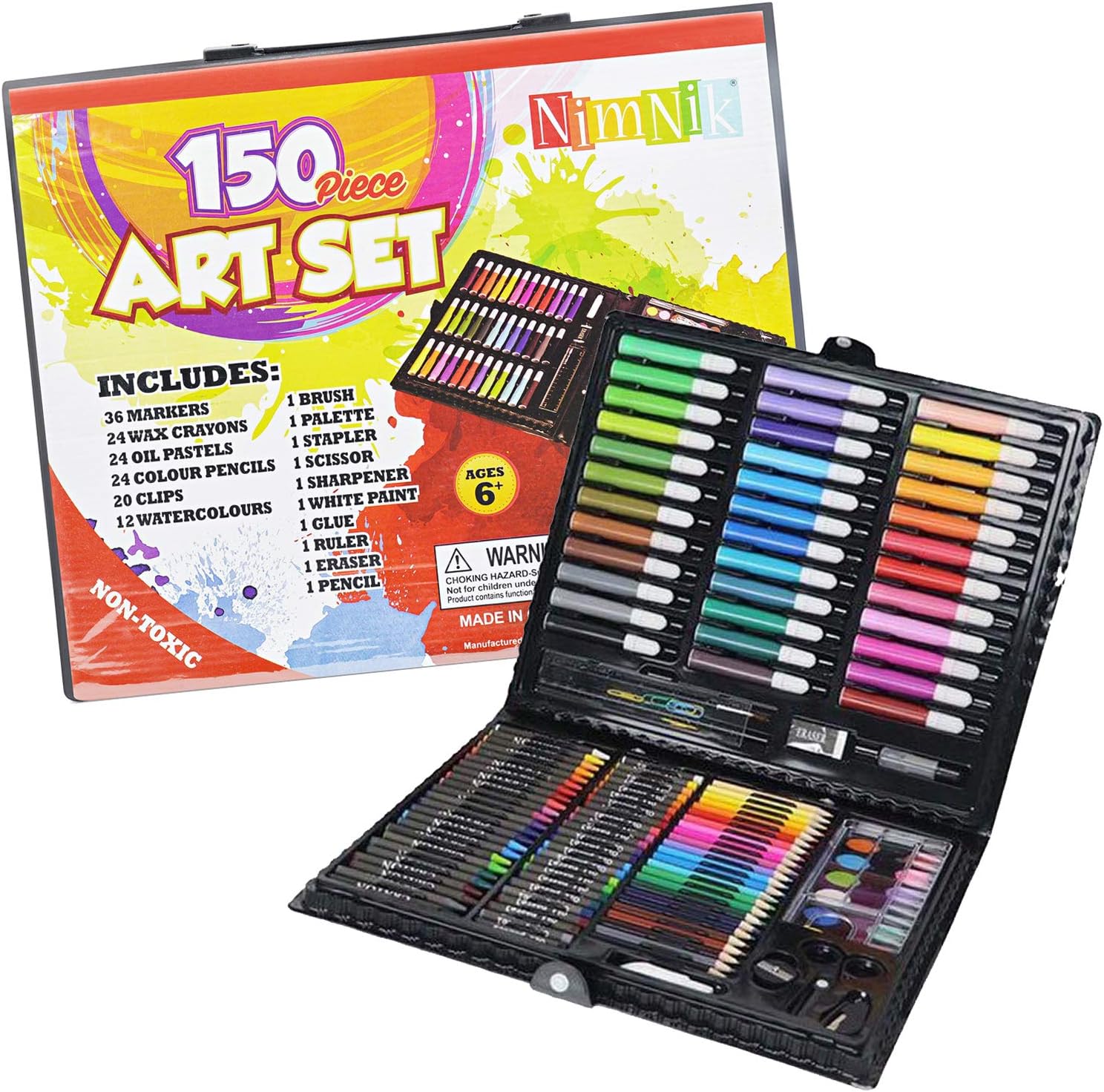 NimNik Art Sets For Kids Girls Boys 150 Piece Creativity Drawing Art