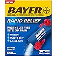 Amazon.com: Bayer New Rapid Relief Powder Packs with Aspirin & Caffeine, Dissolvable Fast Acting ...