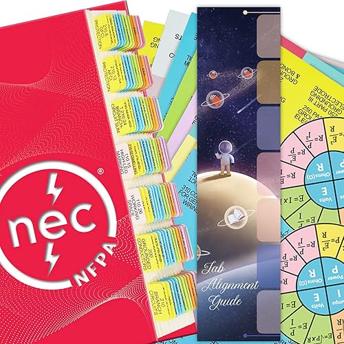NEC Code Book Tabs - 140 Pcs Colored, with Ohm's Law Stickers & Wire ...