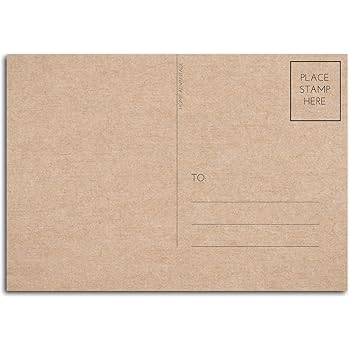 Amazon.com : 25 Rustic 4x6 Blank Postcard Paper Cardstock, DIY Kids ...