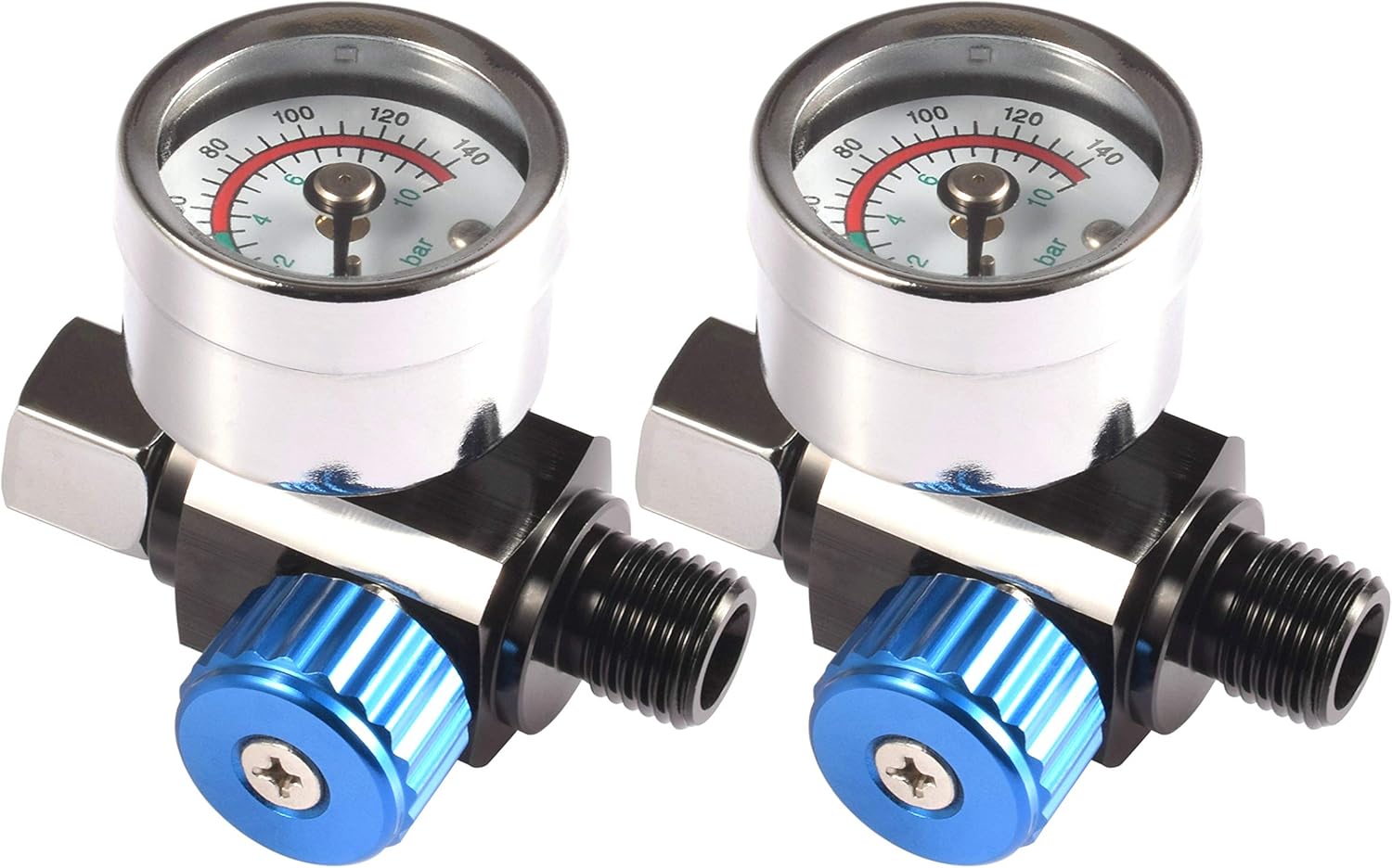 Dynastus 2 PCS 1/4"-NPT Air Pressure Regulator Kit, Air Adjusting Valve ...