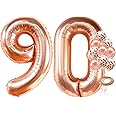 Amazon.com: KatchOn, Rose Gold 90 Balloon Numbers - 40 Inch | Rose Gold 90th Birthday Balloons ...