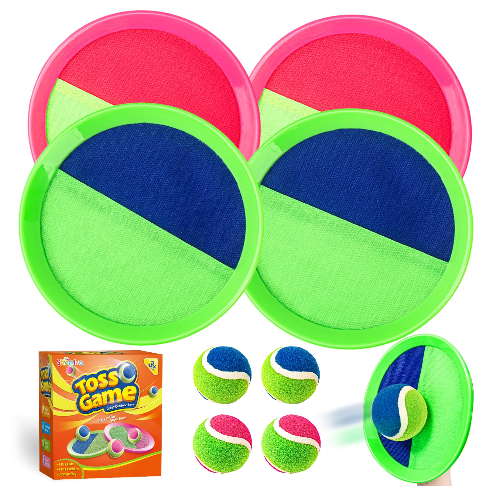 Shemira Toss and Catch Ball Game Set, Beach Pool Yard Outdoor Toys ...