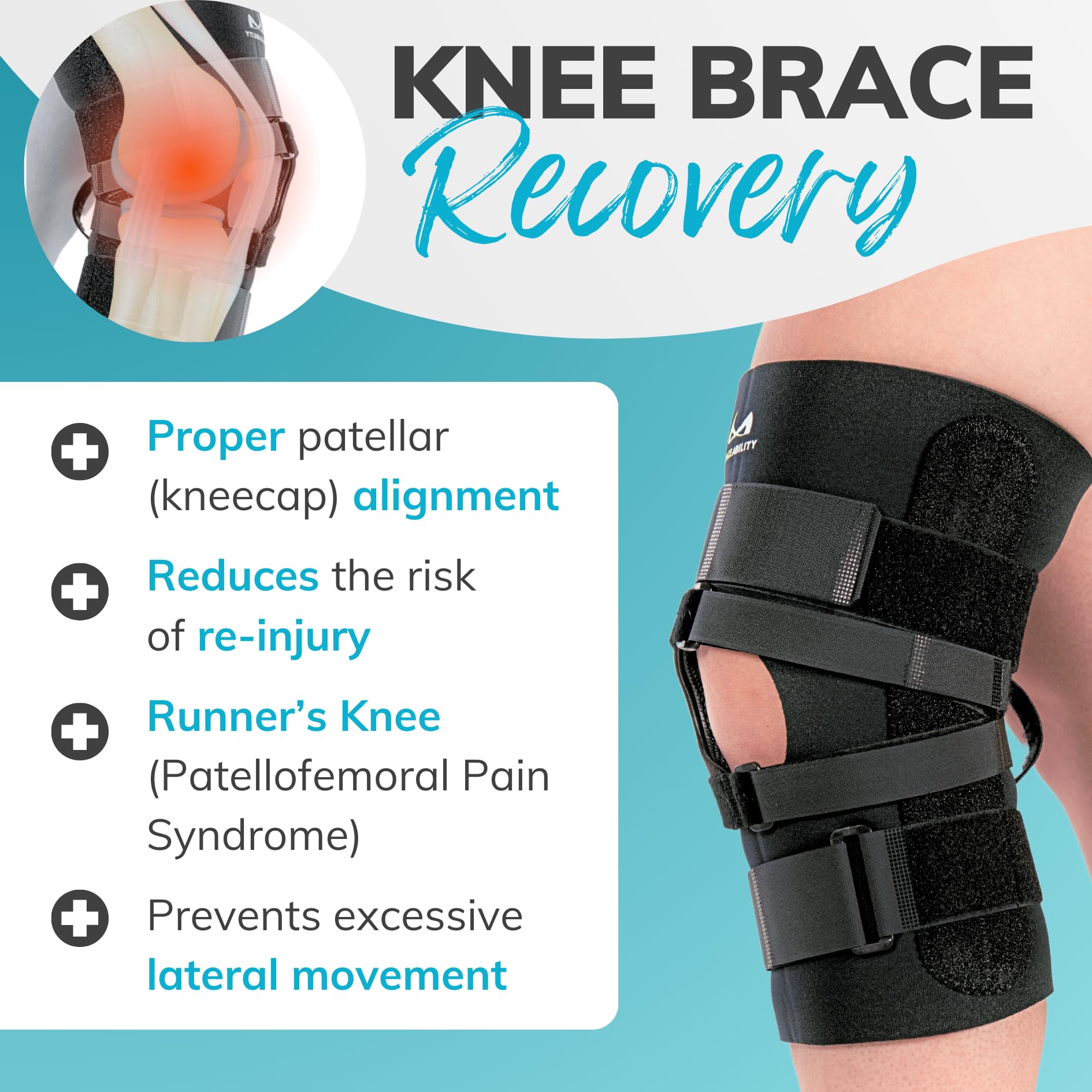 Mua BraceAbility J Patella Knee Brace - Lateral Patellar Stabilizer ...