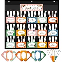 Classroom Calendar Pocket Chart Class Jobs Pocket Chart For Classroom ...