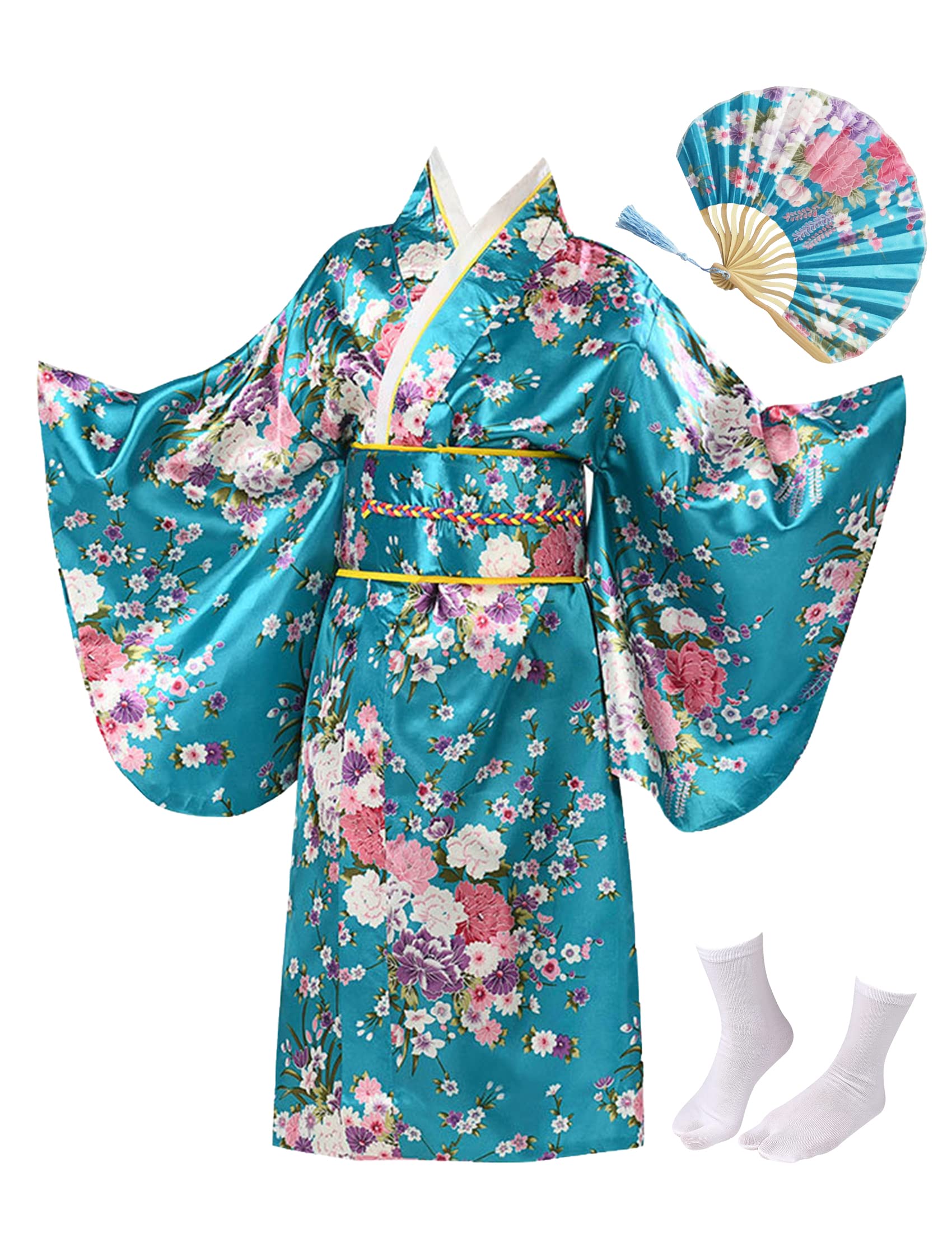 Mua Japanese Traditional Dress Kimono Robe for Kids Girls Yukata Kimono ...