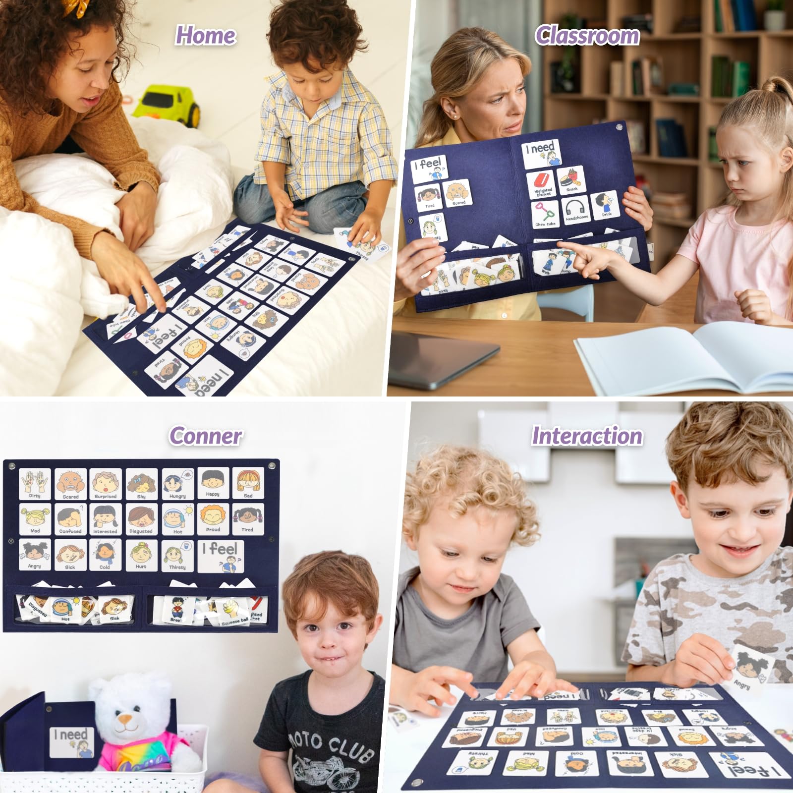 Emotional Regulation Tools CHEFAN Calm Down Corner Set - Feelings Chart ...
