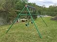 Amazon.com: Playkids Pipe Swing Set End Frames (2) - Double End V ...