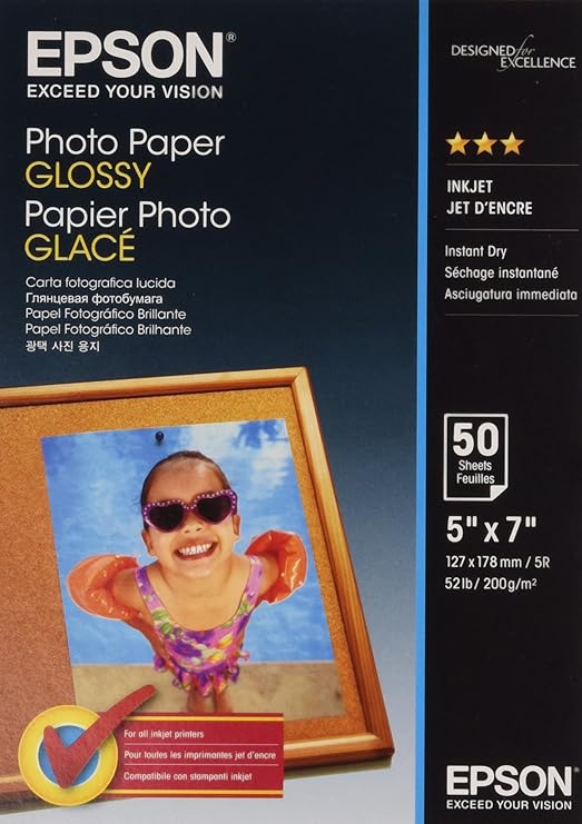 Epson C13S042545 13 x 18 cm Glossy Photo Paper (Pack of 50): Amazon.co ...