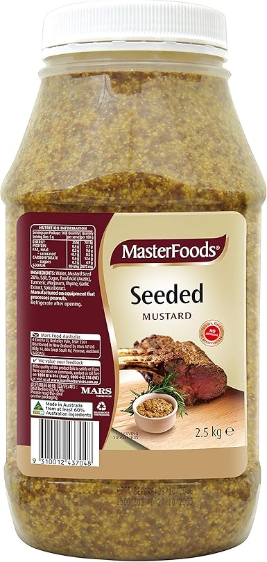 MasterFoods Seeded Mustard, 2.5kg: Amazon.com.au: Grocery & Gourmet Food