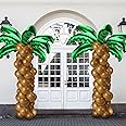 Amazon.com: Sratte 100 Pcs Palm Tree Leaves Balloons Coconut Balloons ...
