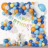 Amazon.com: 117Pcs Paw Dog Theme Party Balloon Garland Kit, Blue Orange Blush Dog Paw Balloon ...