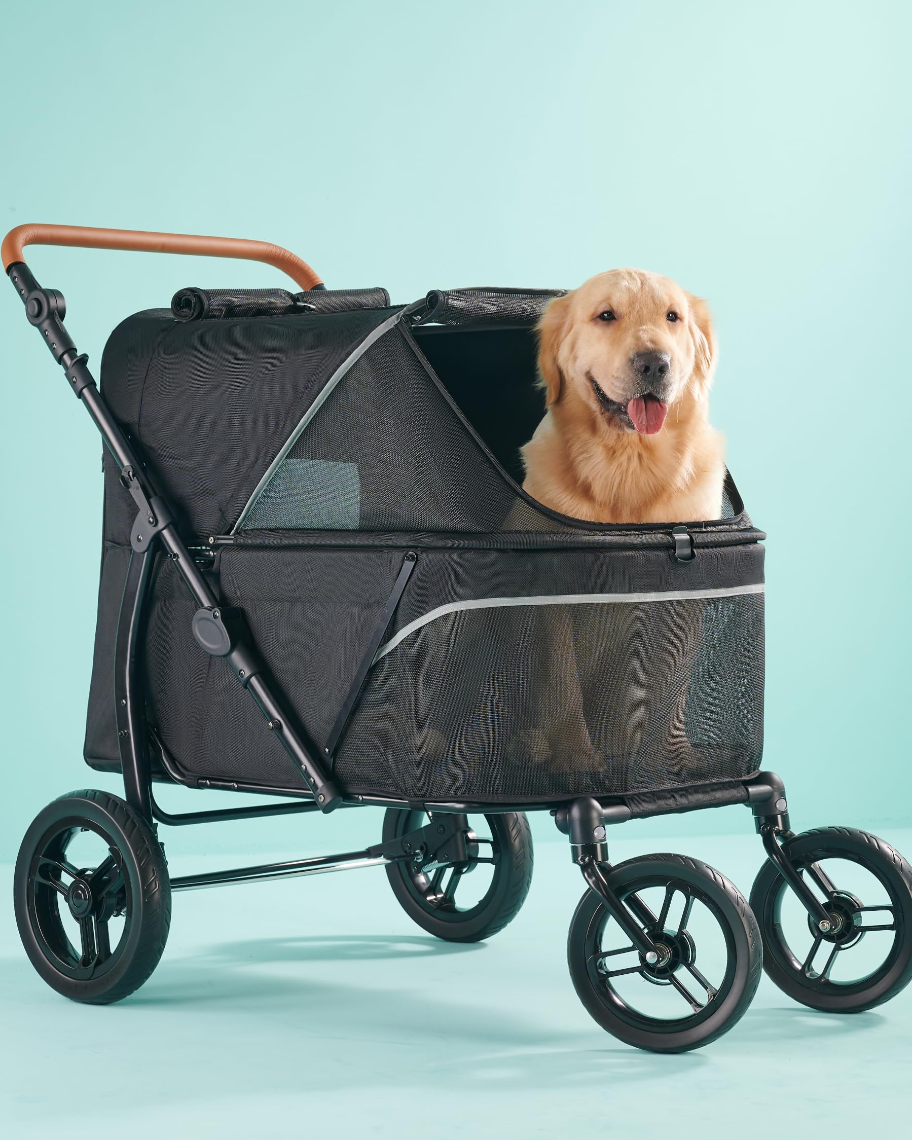 ZOOSKY XL Dog Stroller for Large Dog, Large Dog Stroller Up To 110lbs ...