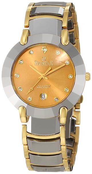 Buy Swistar Men's 44212-M Swiss Quartz Scratch Resistant Tungsten and ...