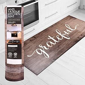 Amazon.com: J&V TEXTILES Anti Fatigue Kitchen Runner Mat- 20" x 55 ...