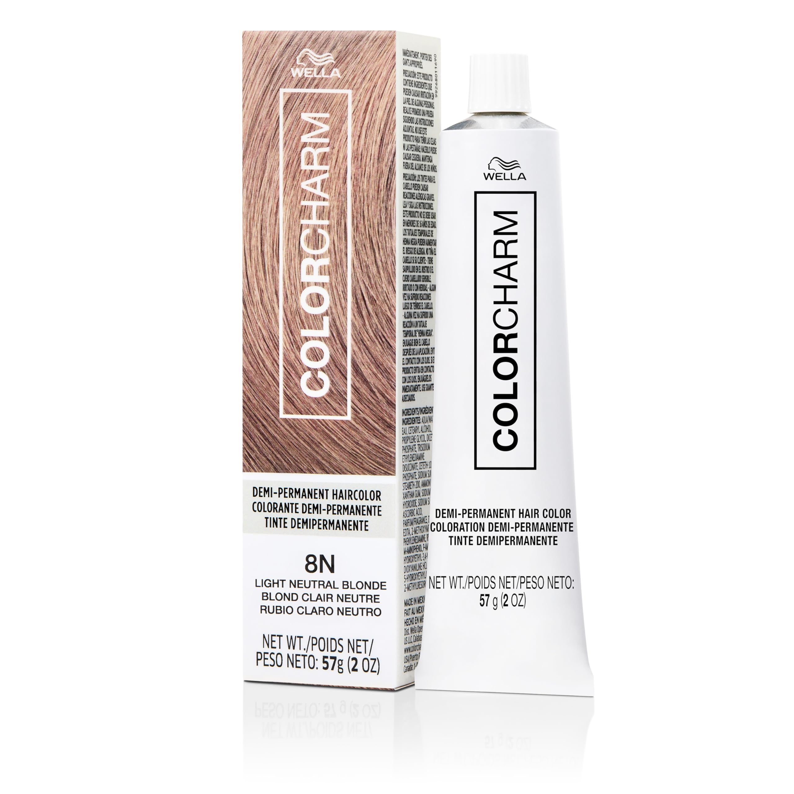 COLORCHARM Demi Permanent Hair Color, 8N Light Neutral Blonde, Gloss ...