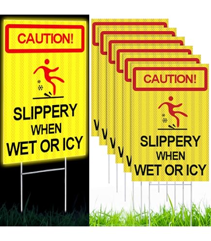 Mop Heads Caution Slippery When Wet Or Icy Sign Slippery When Wet Vinyl