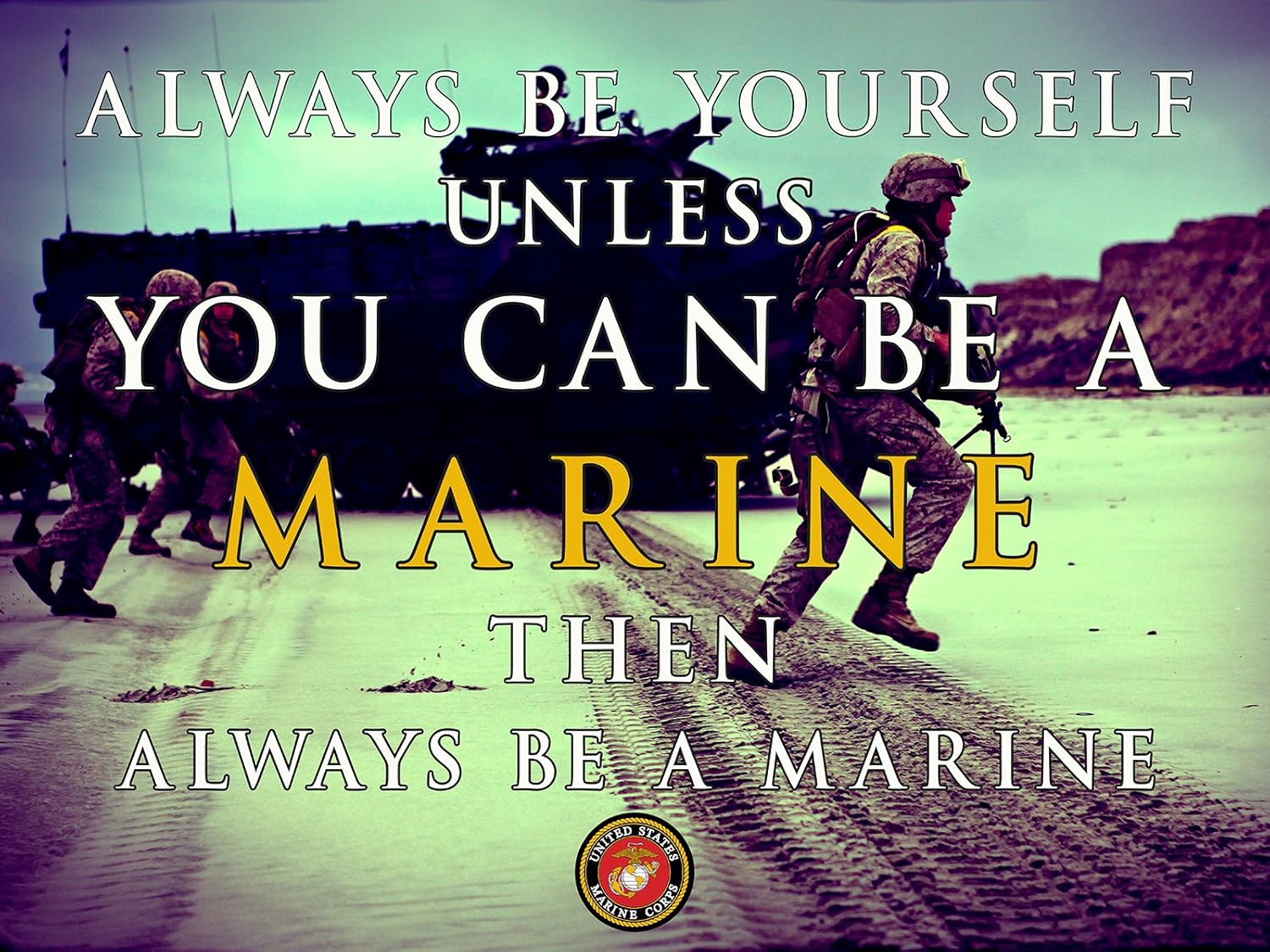 Amazon.com: USMC Poster Marine Corps Poster Military Poster 18X24 ...