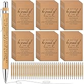 Amazon.com : Kosiz 100 Pcs Employee Appreciation Gifts Inspirational Retractable Bamboo Pens and ...