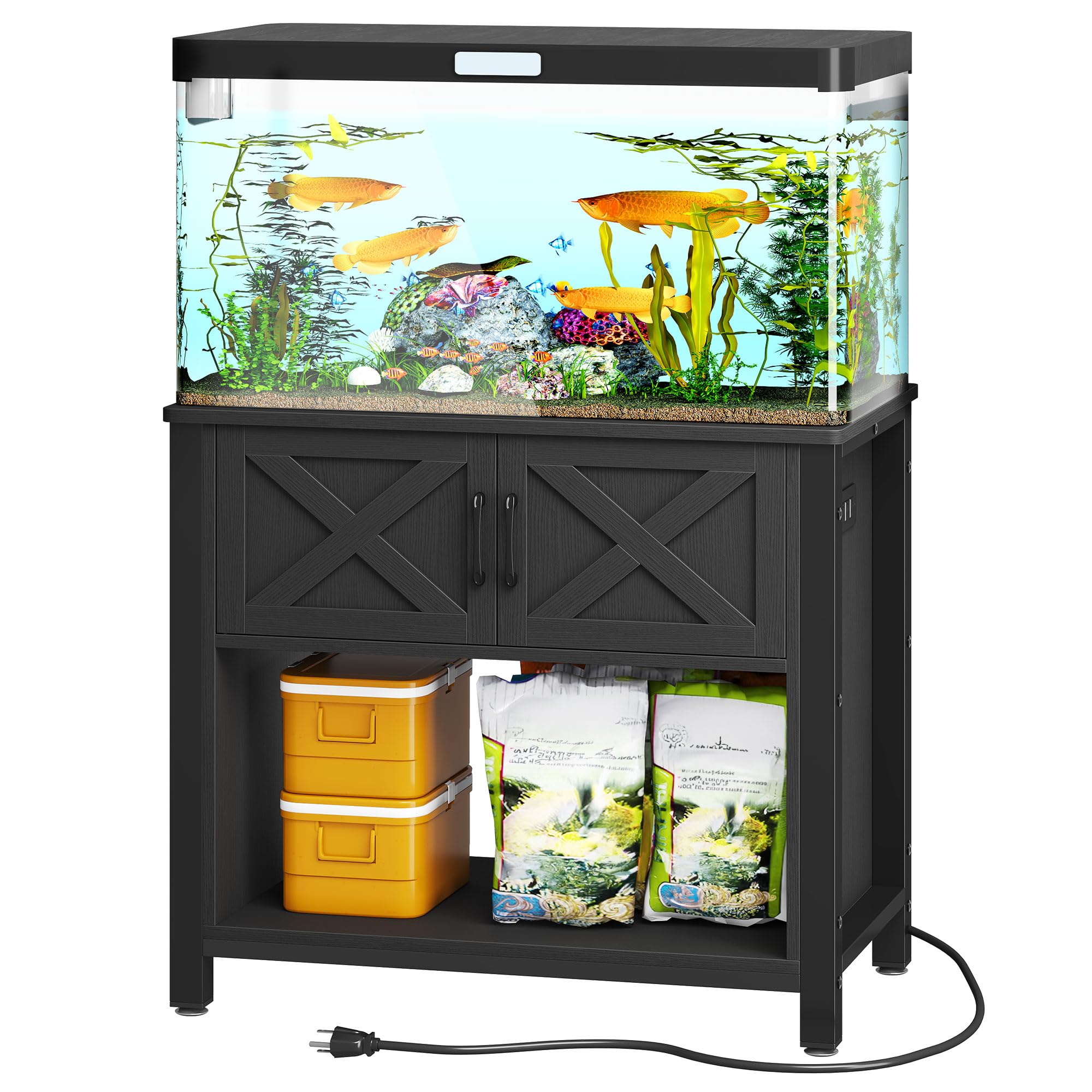 YITAHOME Heavy Duty 40-50 Gallon Aquarium Stand with Power Outlets ...