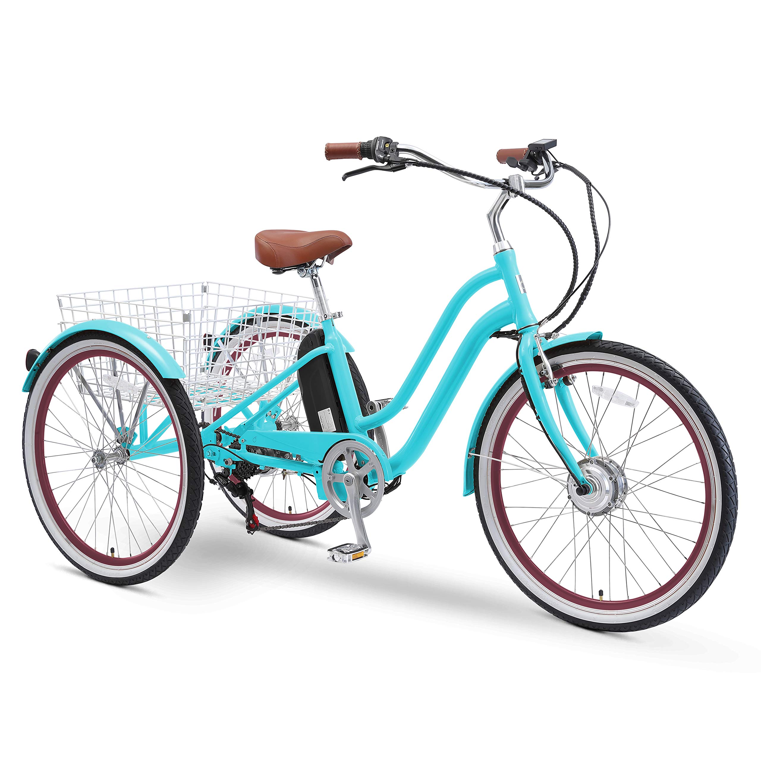 sixthreezero EVRYjourney Adult Electric Tricycle, 7-Speed Step Through ...