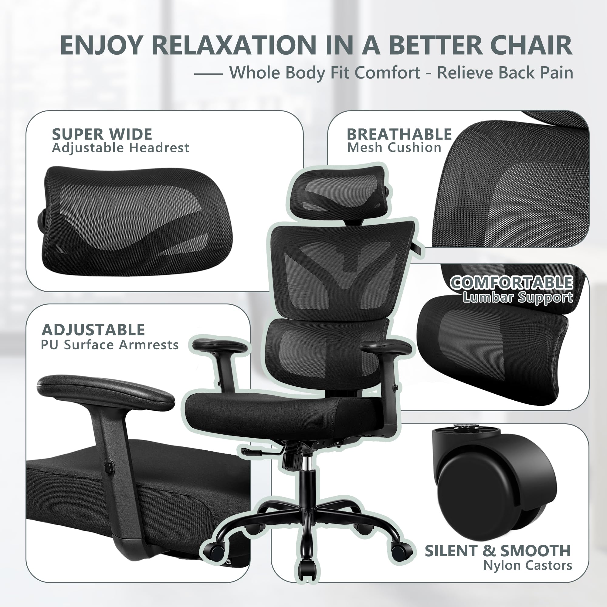 Mua Office Chair Ergonomic Desk Chair, High Back Gaming Chair, Big and ...