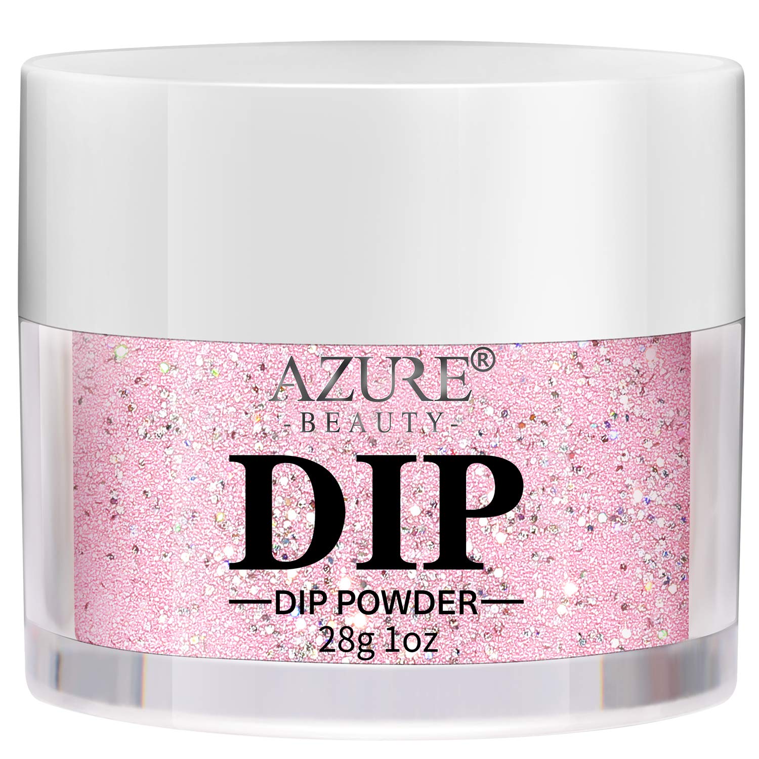 Amazon.com: AZUREBEAUTY Dip Powder Pink Glitter Color(1oz) for French ...
