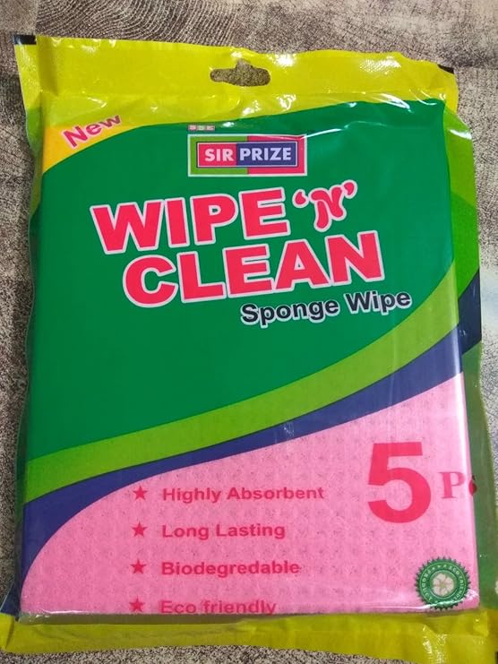 Wipe N Clean Cellulose and Cotton Sponge Wipes for Kitchen (170x210 mm ...