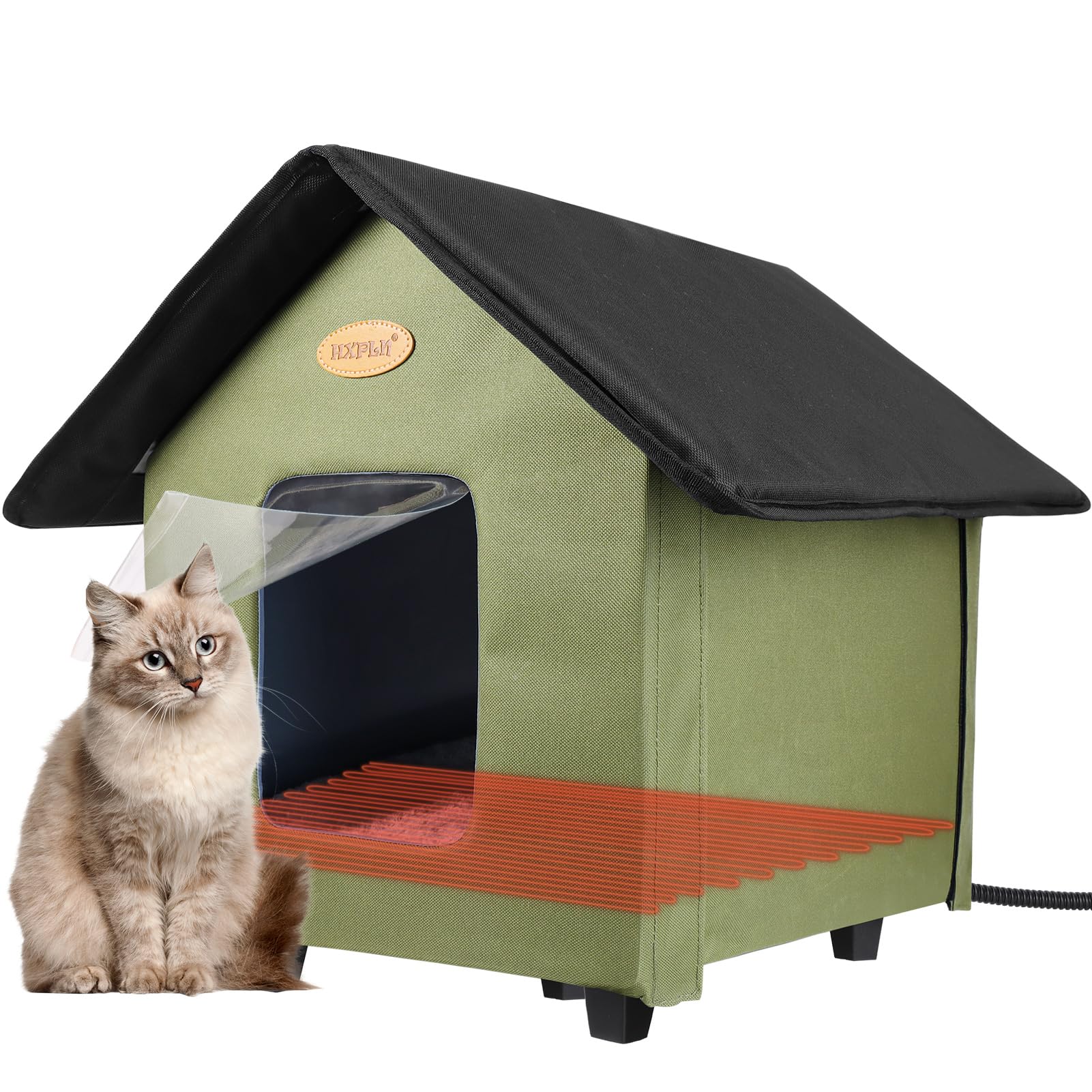 Heated Cat Houses for Outdoor Cats - Elevated Weatherproof Insulated ...