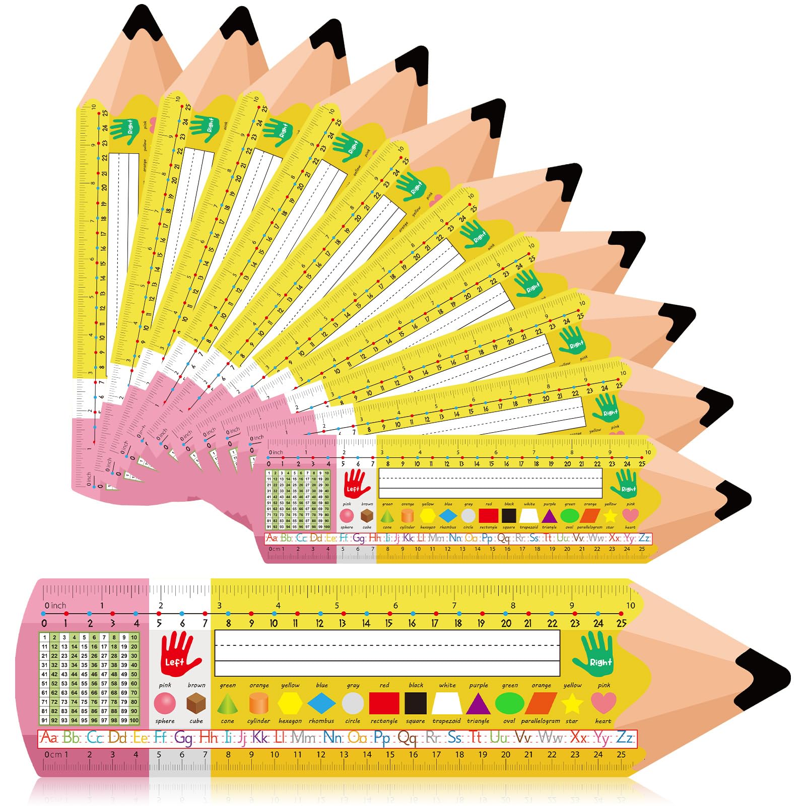Henoyso 108 Pcs Pencil Name Tags Plate for Classroom with Alphabet ...