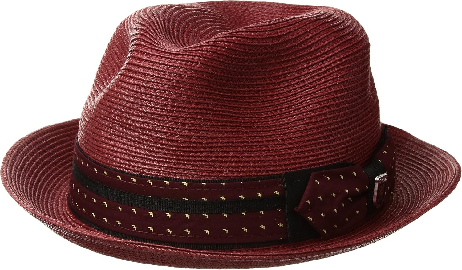 Amazon.com: STACY ADAMS Mens Poly Braid Pinch Front Fedora with Fancy ...