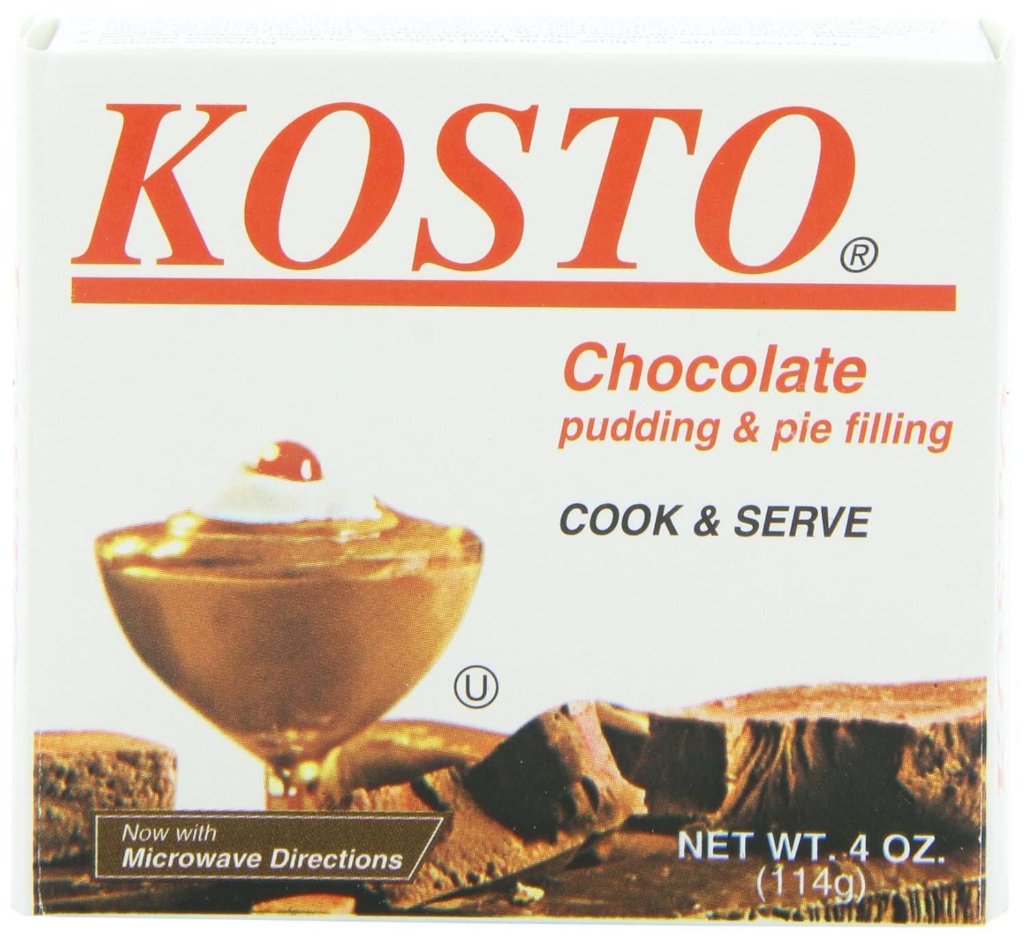 Amazon.com : Kosto Chocolate Pudding, 4-Ounce (Pack of 24) : Pudding ...